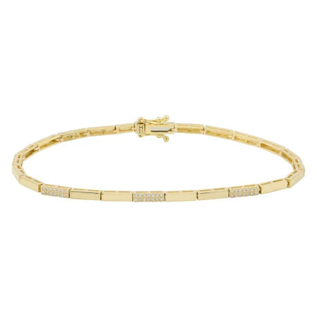 Segment Gold and Diamond Bars Bracelet – KOE SANTO DOMINGO