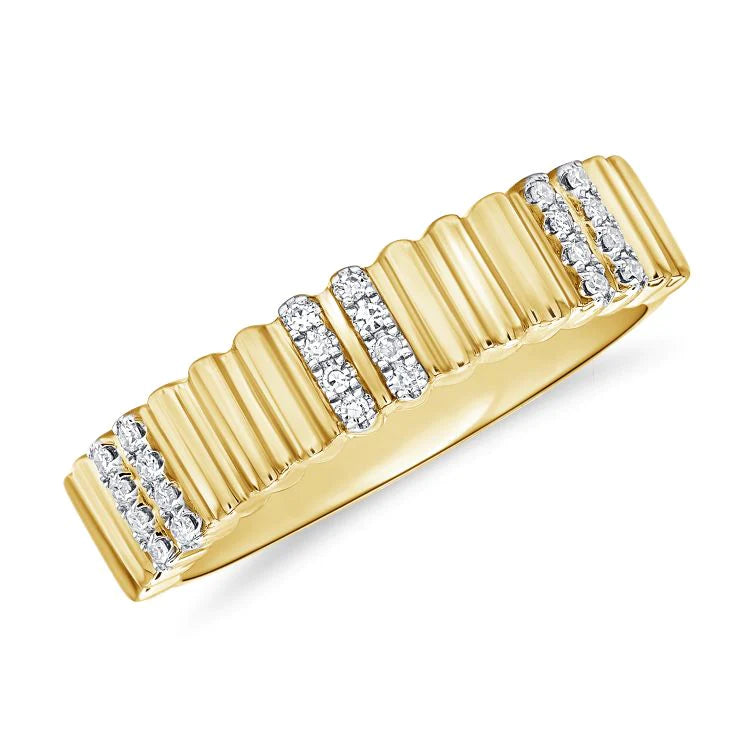 Mini Fluted Diamond Golden Ring – KOE SANTO DOMINGO